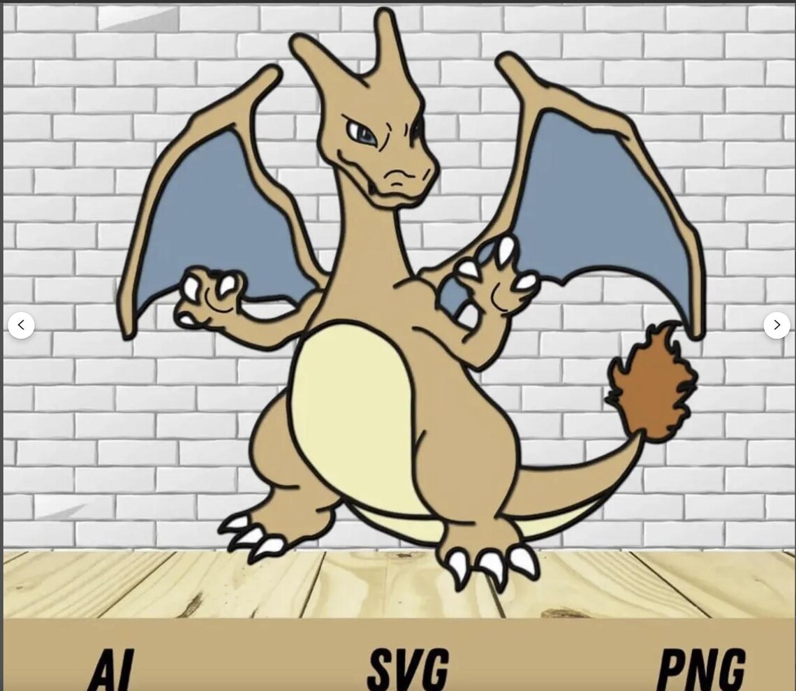 Charizard Multilayer SVG Layered Design, Plywood Anime Character ...