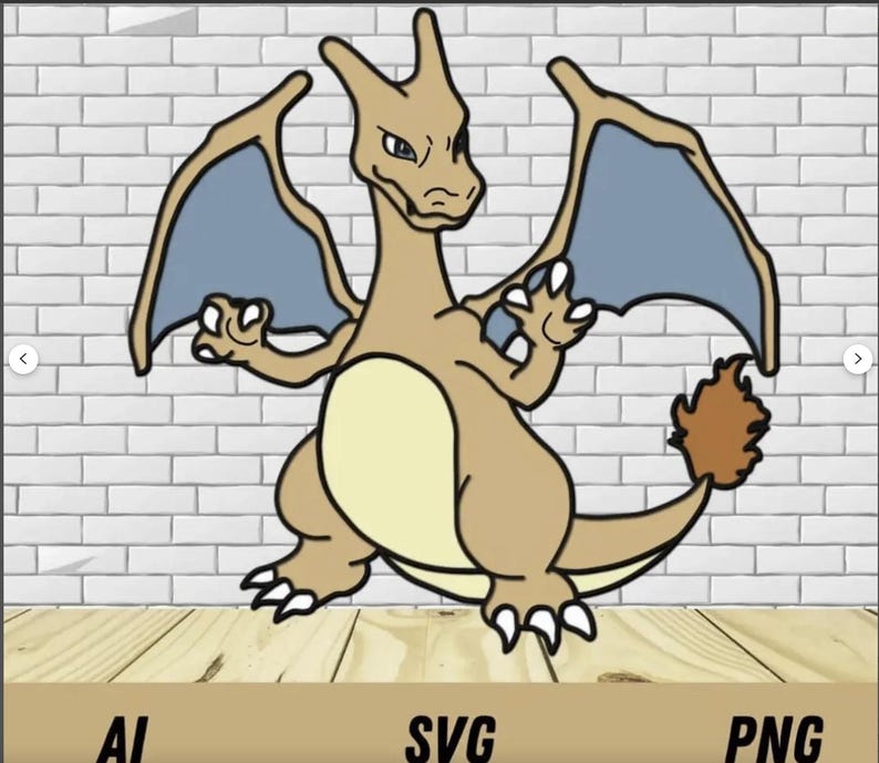 Charizard Multilayer SVG Layered Design, Plywood Anime Character ...