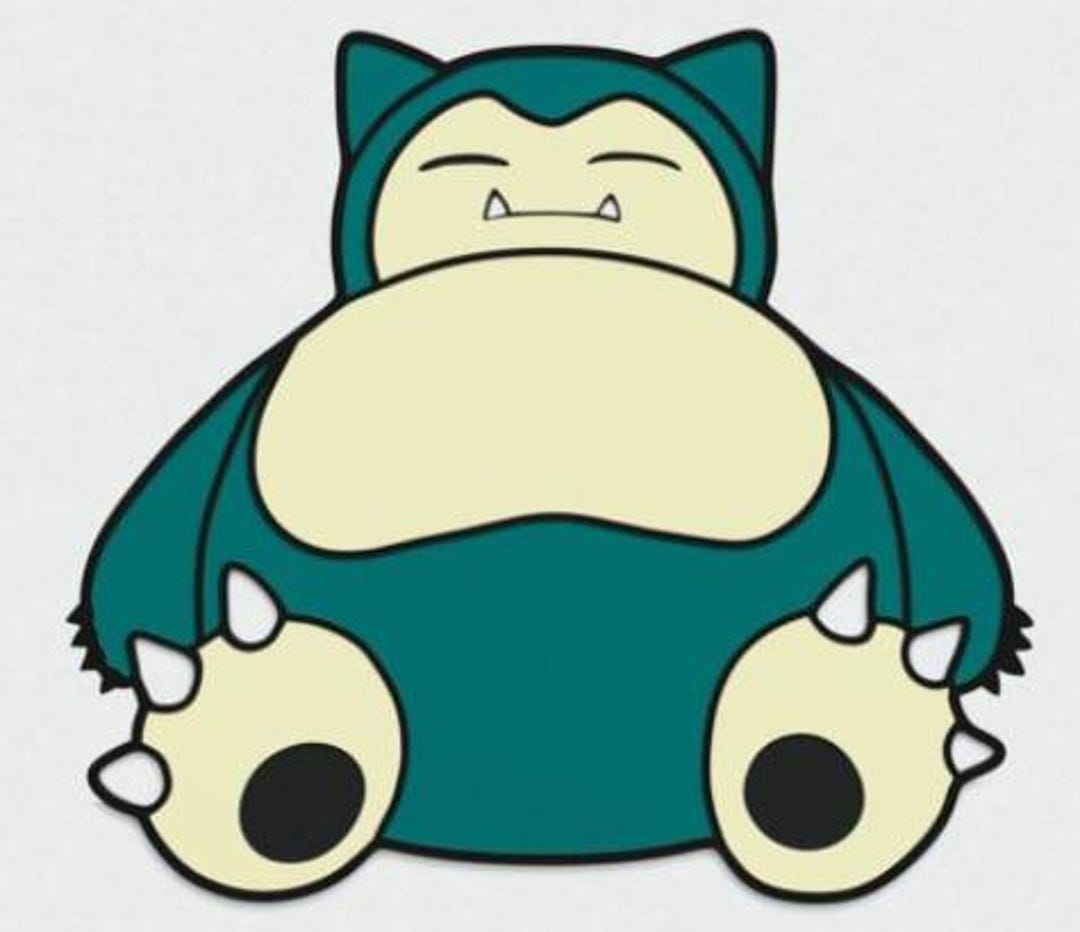 Snorlax Svg, Pokemon Snorlax Svg, Snorlax Clipart, Png Cut File, Cricut ...