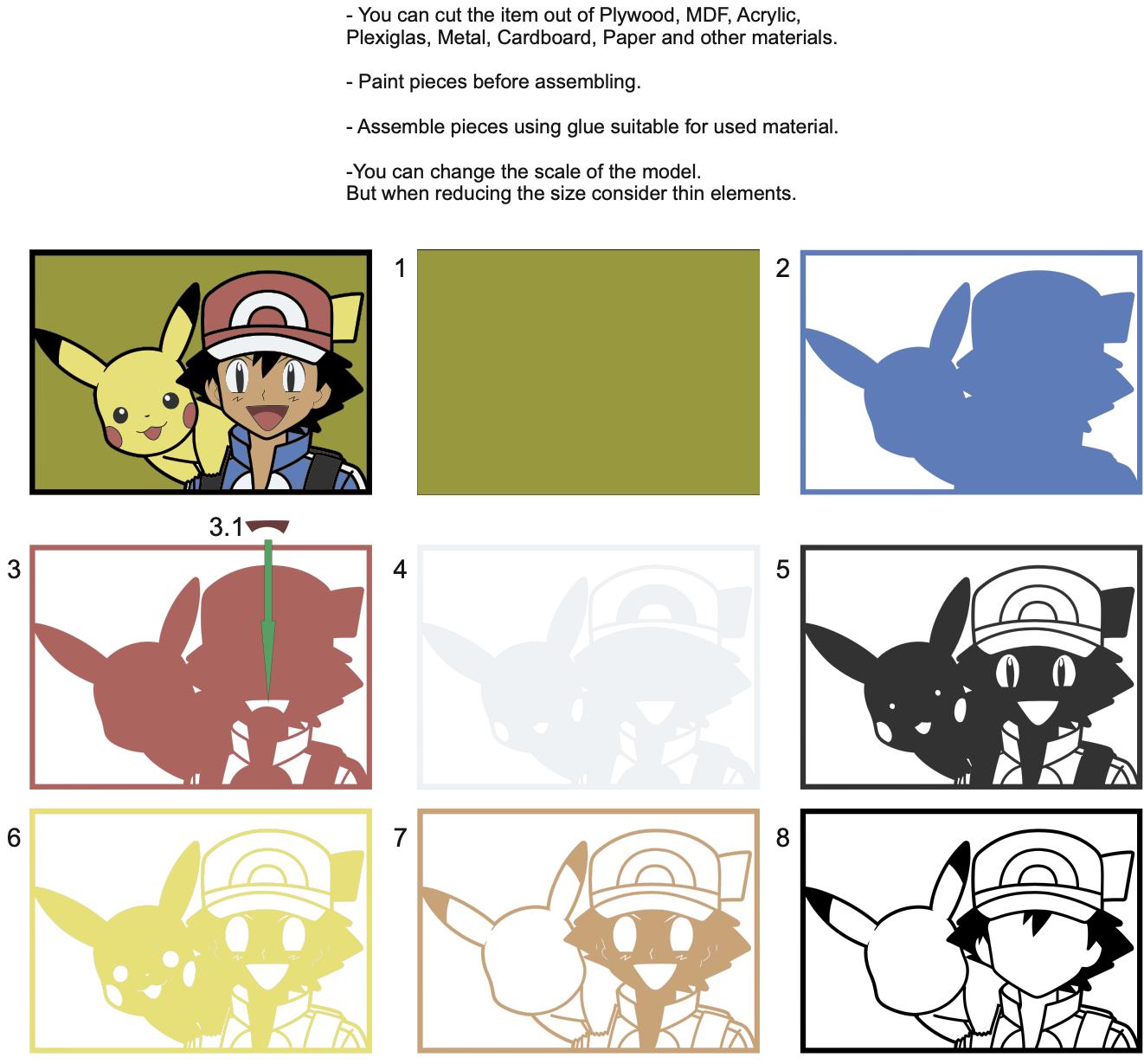 Anime Creature Hero V2 Layers Cartoon Laser Cut - Etsy