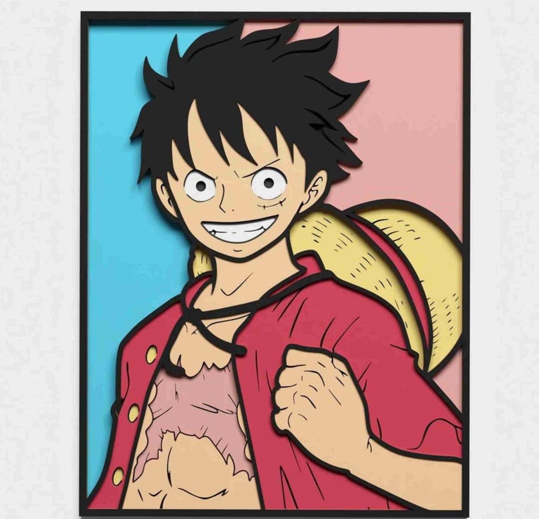 3D Layered Anime Character - Wall Frame - Laser Cut Template - Cricut ...
