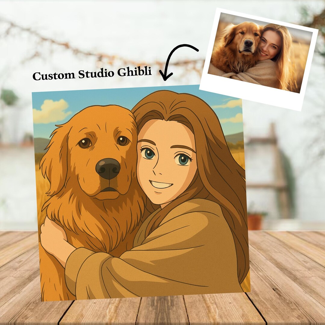 Custom Studio Ghibli Style Poster – Personalized, Anime, Family Photo ...