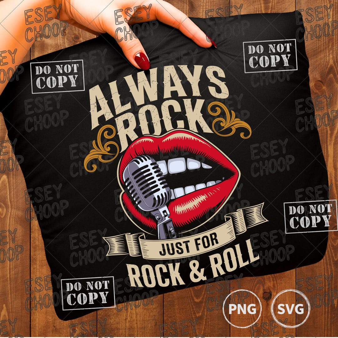 Always Rock Just for Rock & Roll PNG | Retro Rock Music Shirt Design ...