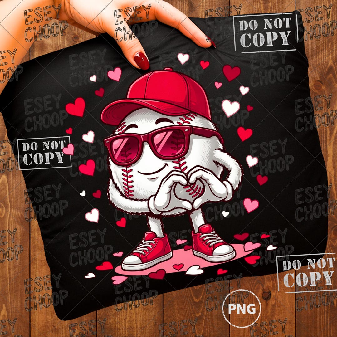 Cute Baseball Valentine PNG, Love Baseball Character, Sports Valentine ...