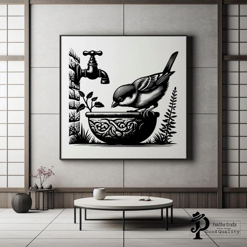 Sparrow SVG, Engraving File for Laser Machines, Clipart for Cricut ...