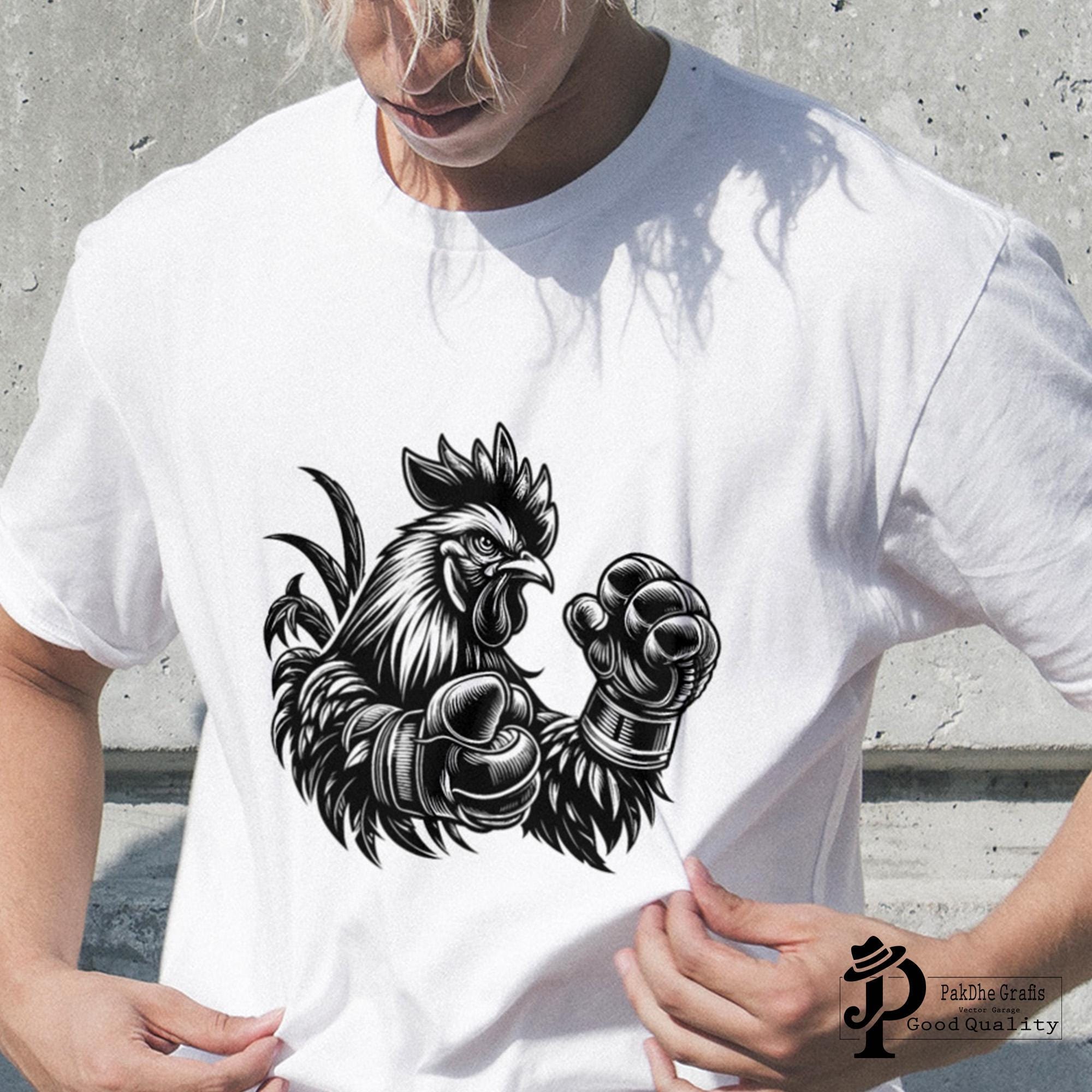 Boxing Rooster SVG: Fighter Chicken Clipart for Cricut, Glowforge ...
