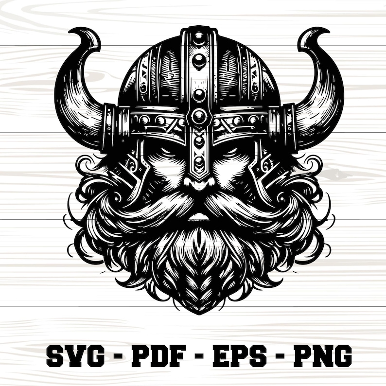Viking Head SVG, Engraving File for Laser Machines, Clipart for Cricut ...