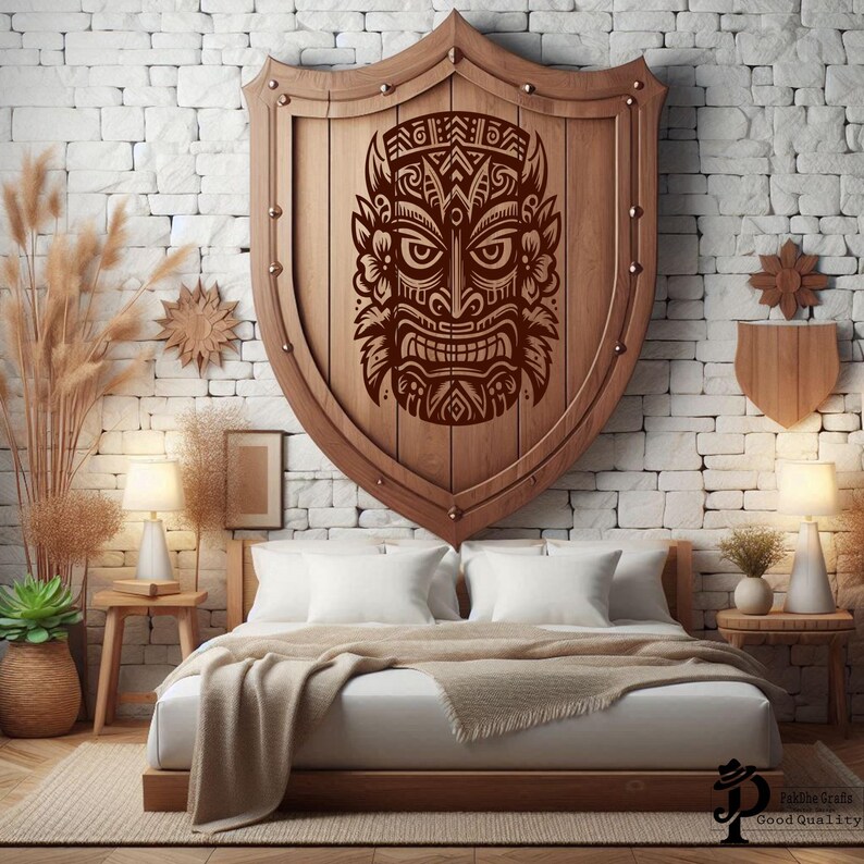 Tiki Mask SVG, Engraving File for Laser Machines, Clipart for Cricut ...