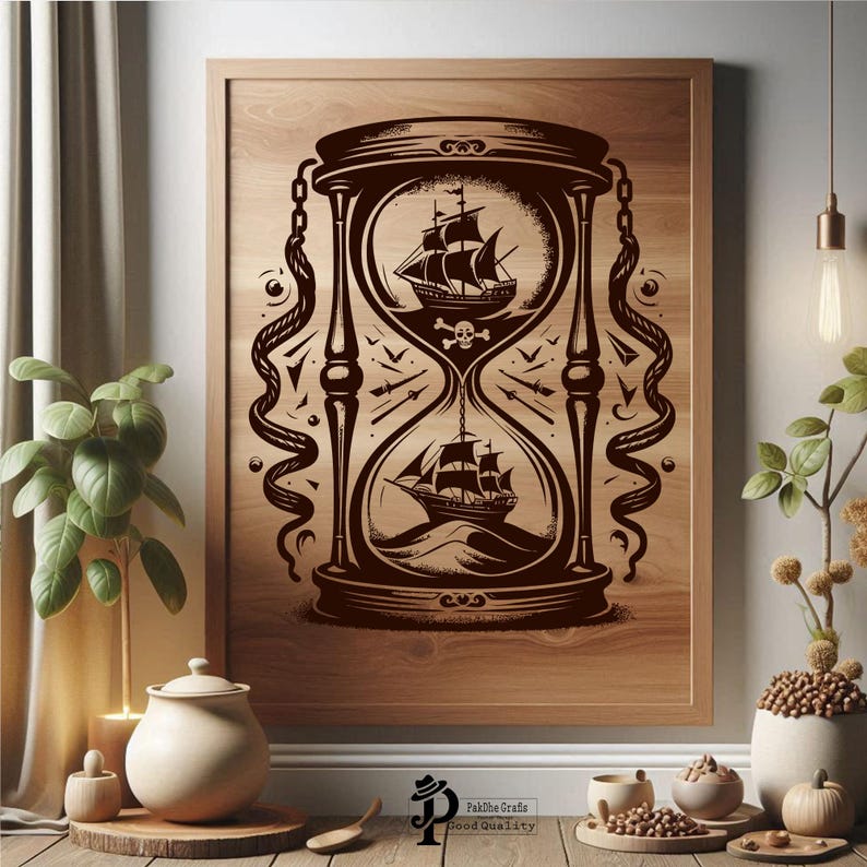 Hourglass SVG Bundle | Pirate Themed Sand Timer | Vintage Nautical ...