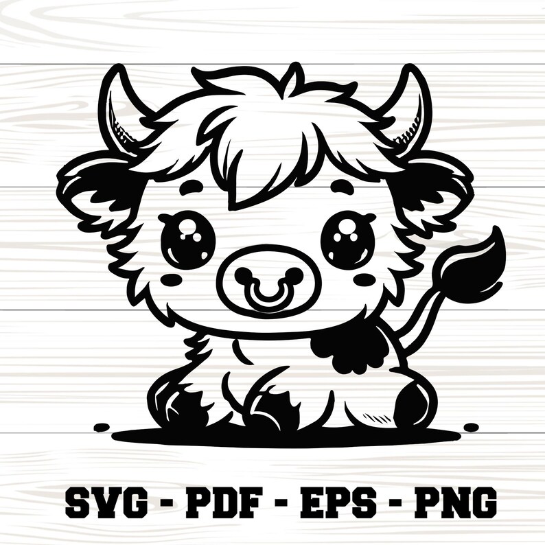 Baby Cow SVG, Engraving File for Laser Machines, Clipart for Cricut ...
