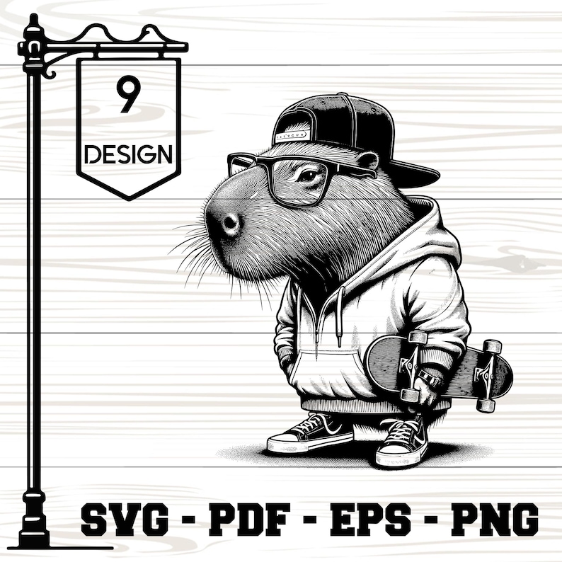 Capybara SVG, Engraving File for Laser Machines, Clipart for Cricut ...