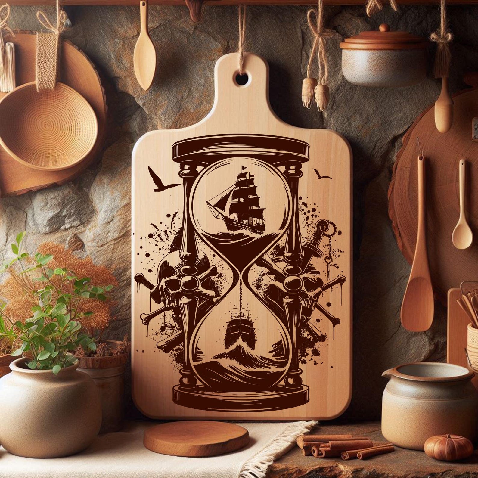 Hourglass SVG, Engraving File for Laser Machines, Clipart for Cricut ...