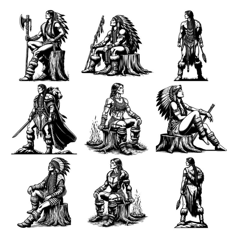 Native American SVG, Engraving File for Laser Machines, Clipart for ...