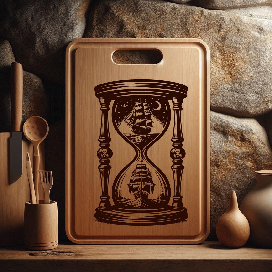 Hourglass SVG Bundle | Pirate Themed Sand Timer | Vintage Nautical ...