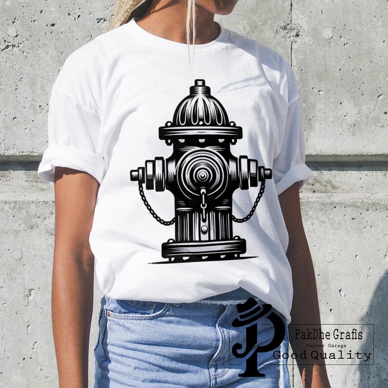 Fire Hydrant SVG File: Firefighter Clipart, Sublimation Design Digital ...