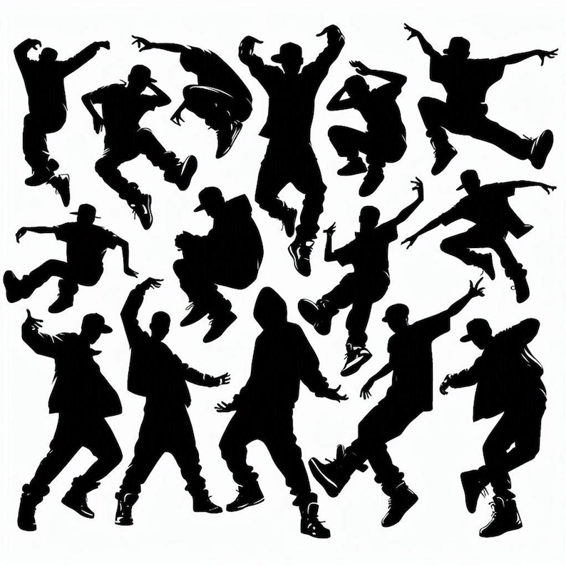 Hip Hop Dance SVG, Engraving File for Laser Machines, Clipart for ...