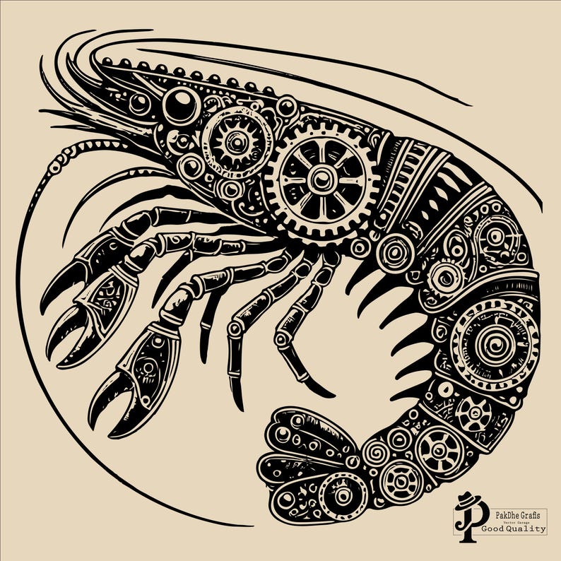 Shrimp SVG, Engraving File for Laser Machines, Clipart for Cricut ...