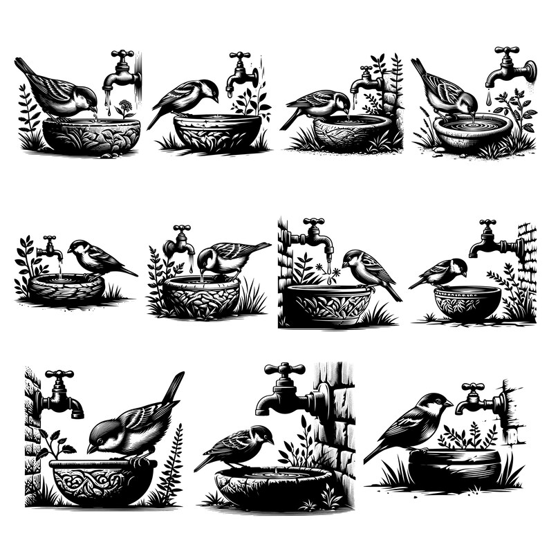 Sparrow SVG, Engraving File for Laser Machines, Clipart for Cricut ...