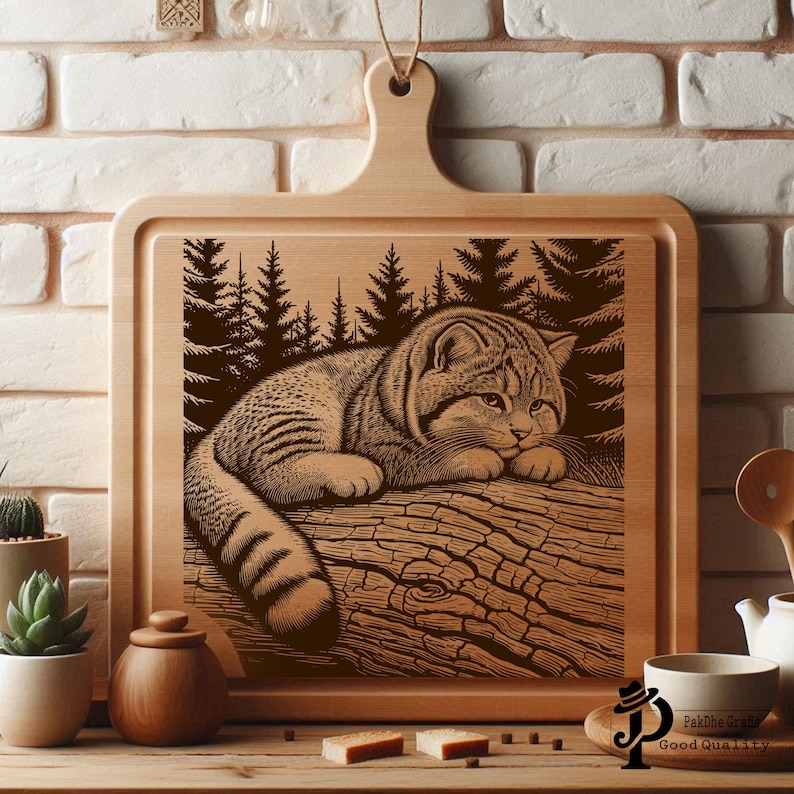 Pallas Cat SVG, Engraving File for Laser Machines, Clipart for Cricut ...