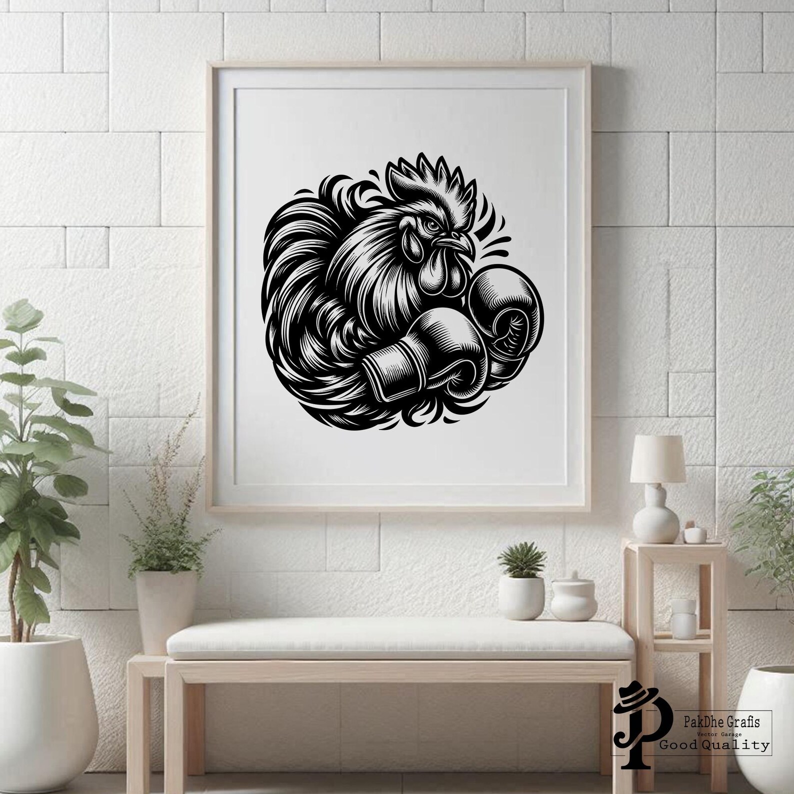 Boxing Rooster SVG: Fighter Chicken Clipart for Cricut, Glowforge ...
