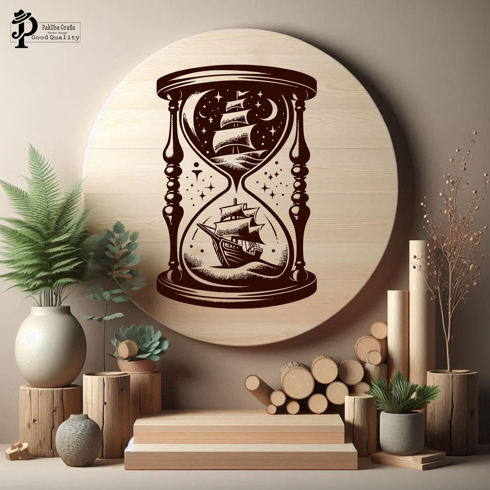 Hourglass SVG, Engraving File for Laser Machines, Clipart for Cricut ...