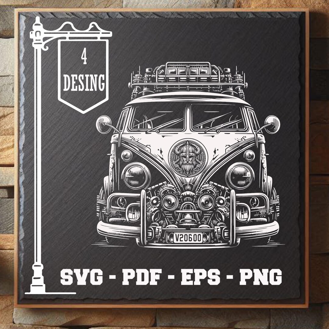 Hippie Van Bundle SVG | White Svg Files | Vintage Camper Van Cut Files ...