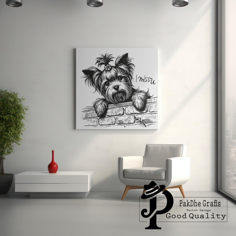 Yorkshire Terrier SVG, Engraving File for Laser Machines, Clipart for ...