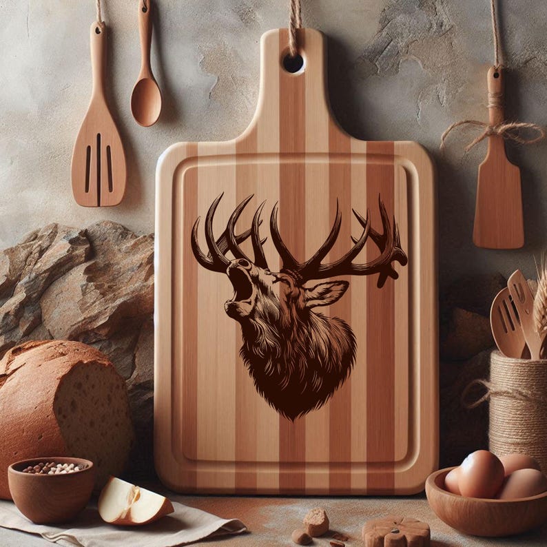 Elk Bugling SVG, Engraving File for Laser Machines, Clipart for Cricut ...