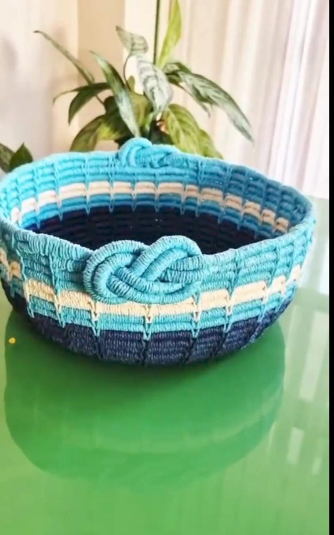 Infinity Basket, Handmade African Technique, 23x9.5 Cm, Infinity Knot ...