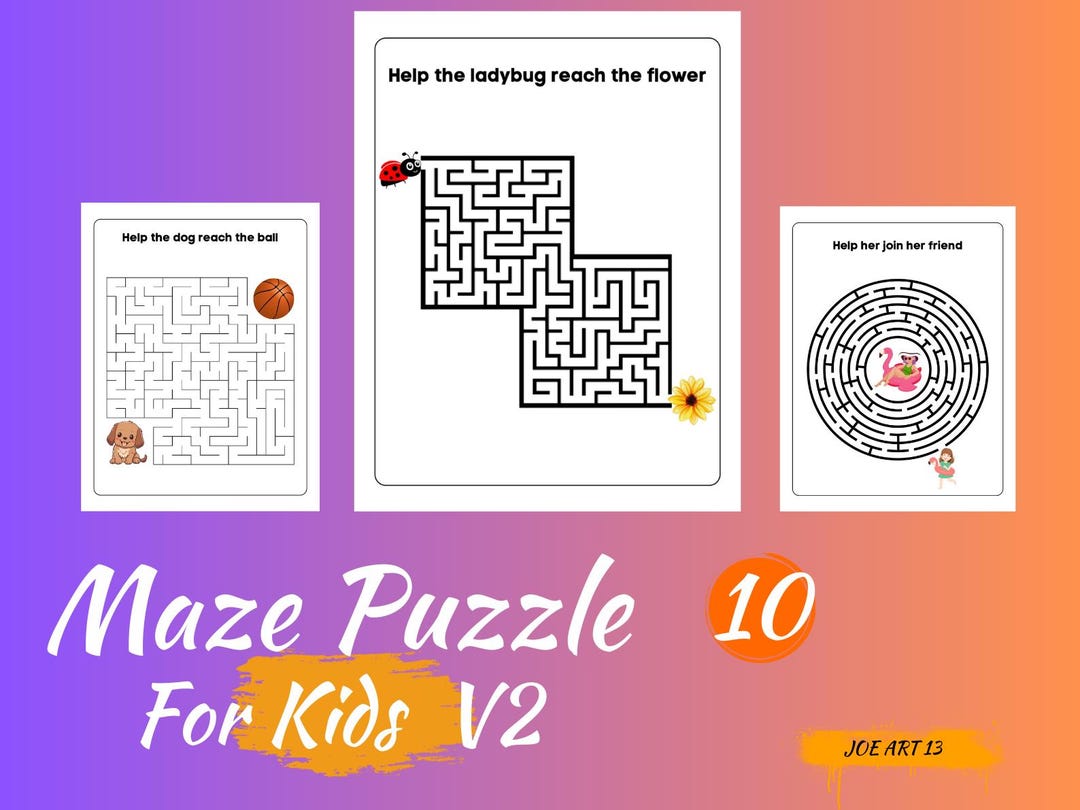 10 Fun Maze Puzzles for Kids – Printable 8.5x11" PDF – Boost Problem ...