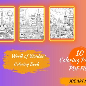 World of Wonders: A Magical Coloring Adventure – 10 Pages | 8.5x11 - Etsy