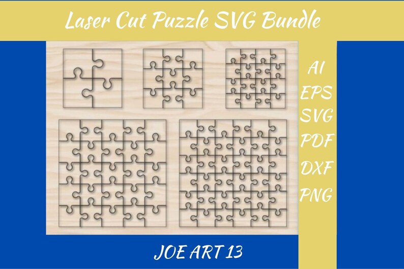 Laser Cut Puzzle SVG Bundle - DIY Jigsaw Puzzle Cut Files for Cricut ...