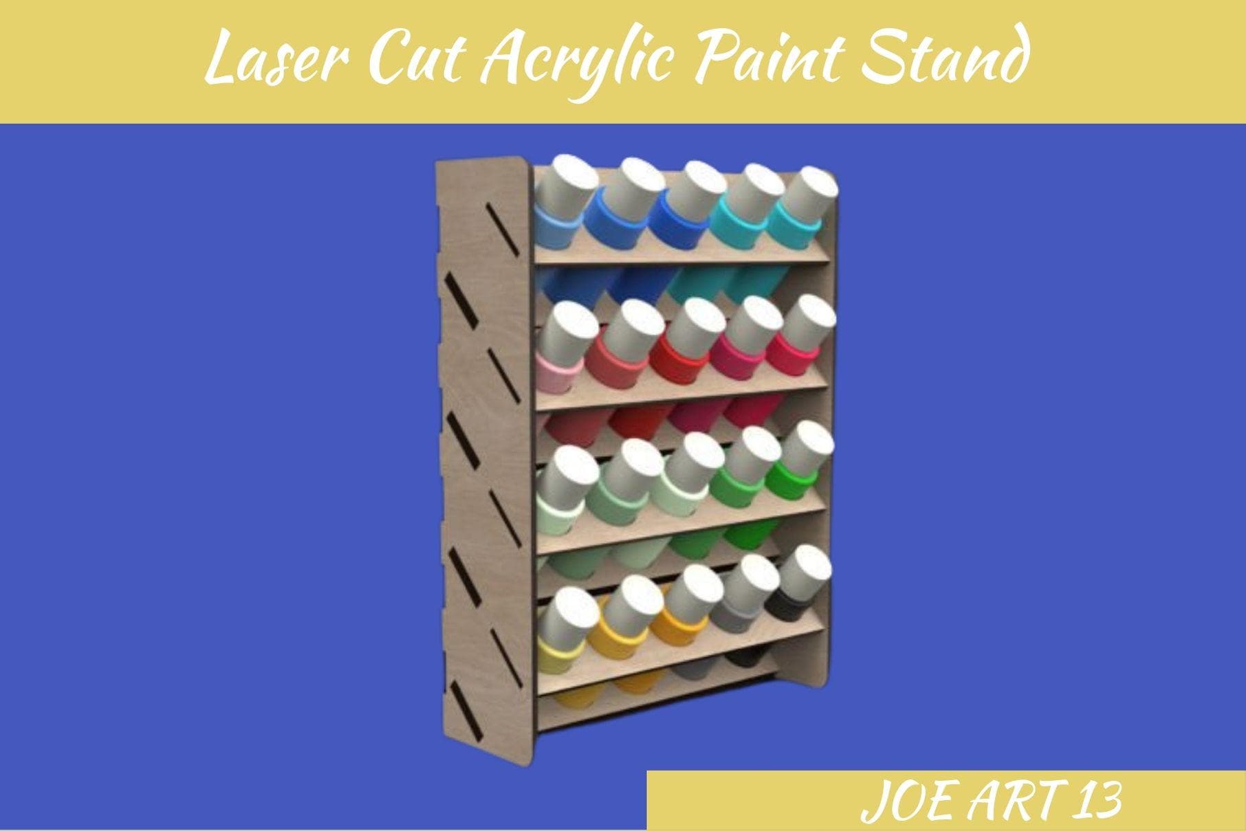 Acrylic Paint Stand SVG, Laser Cut Paint Rack, Craft Storage Organizer ...