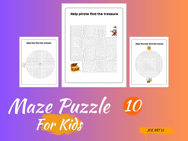 10 Fun Maze Puzzles for Kids – Printable 8.5x11" PDF – Boost Problem ...