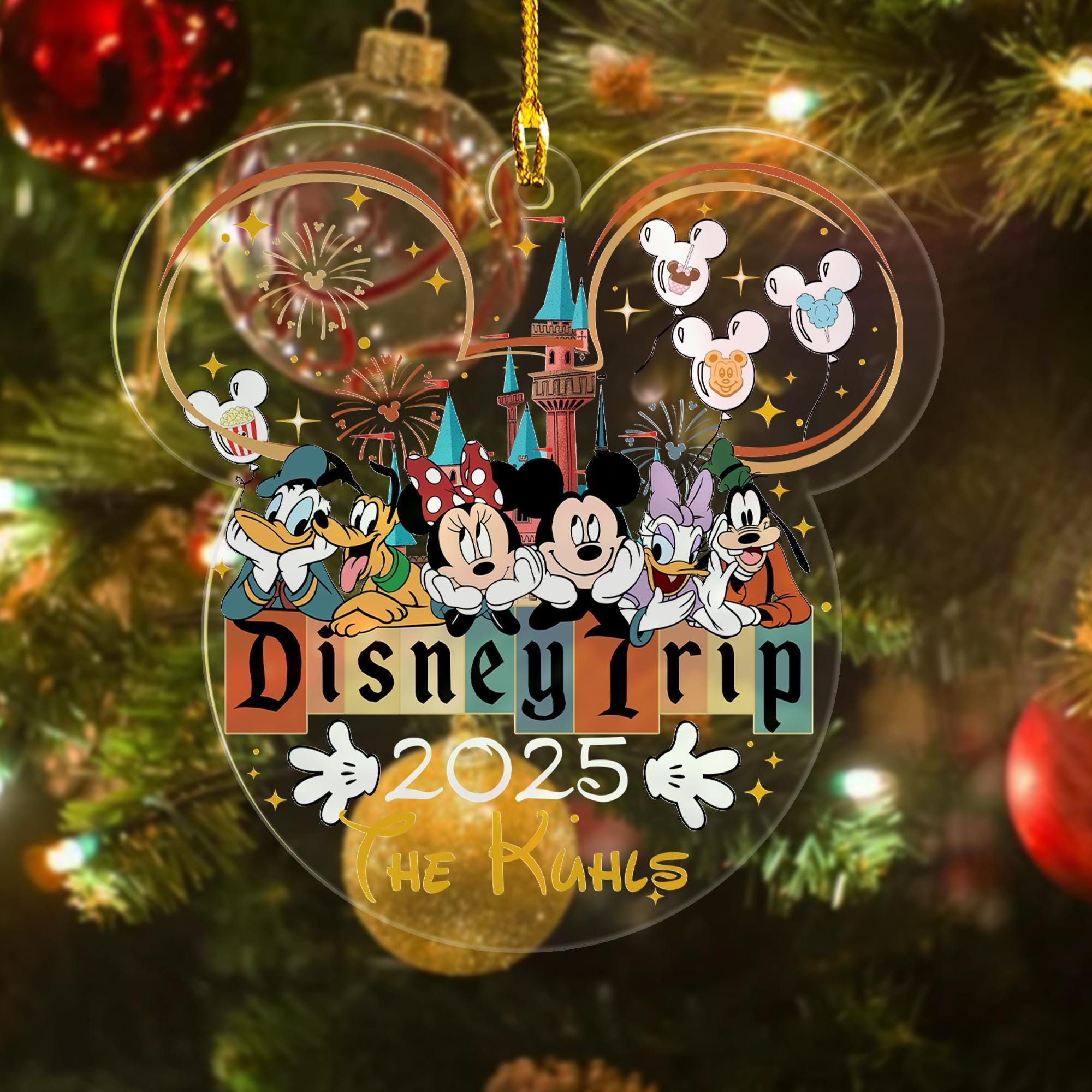 Personalized Mickey Mouse Ears Castle Christmas Ornament, Customized DN ...