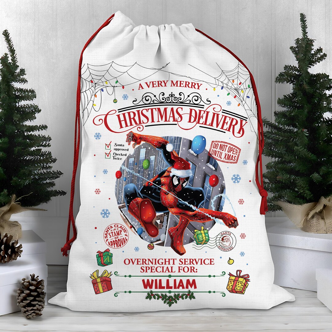Personalized Spiderman Special Delivery Christmas Sack, Spider-man ...