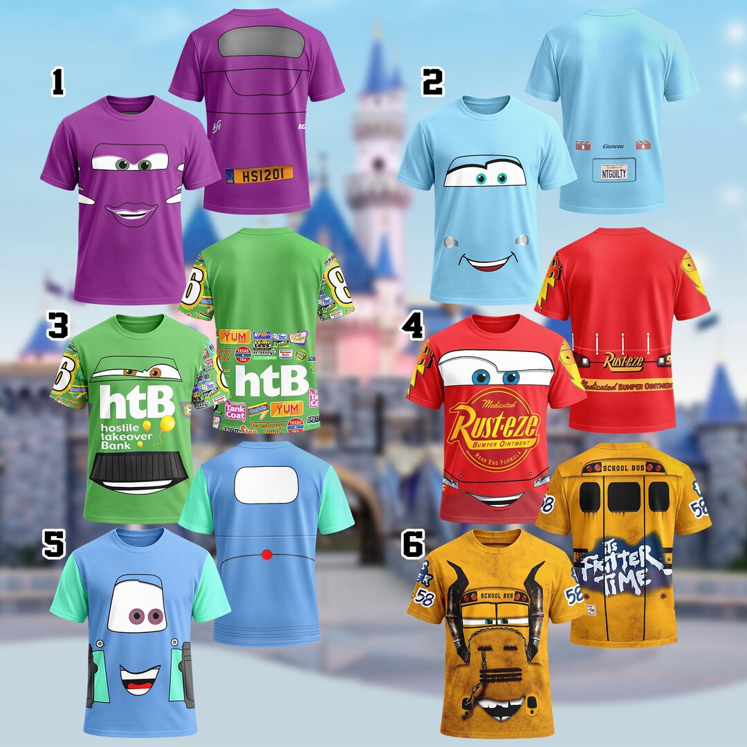 Fritter Mcqueen Sally Chick Costume T-shirt, Cars Movie Cosplay Costume ...