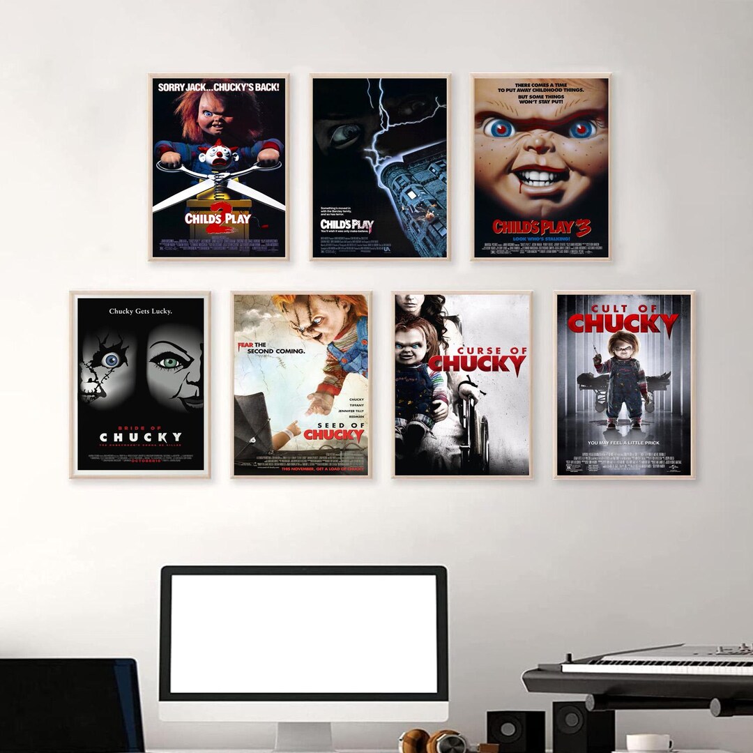 Child's Play Horror Movie Vintage Poster, Chucky 90s Slasher Film Print ...