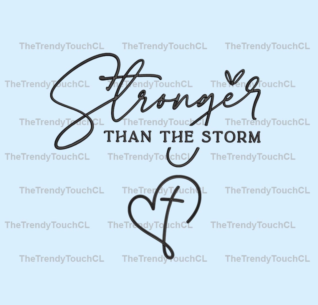Embroidery You Are Stronger Than the Storm File, Boho Self Care ...
