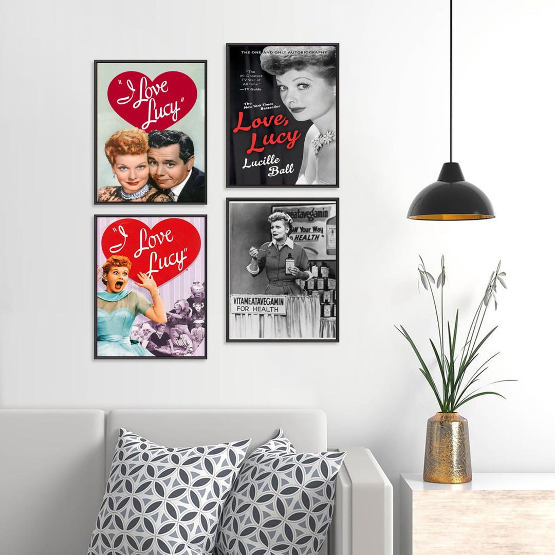 I Love-lucy 50s Sitcom Poster, I Love-lucy Vintage TV Series Poster ...