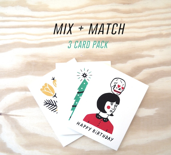 Card MIX MATCH 3 Pack Deal | Etsy