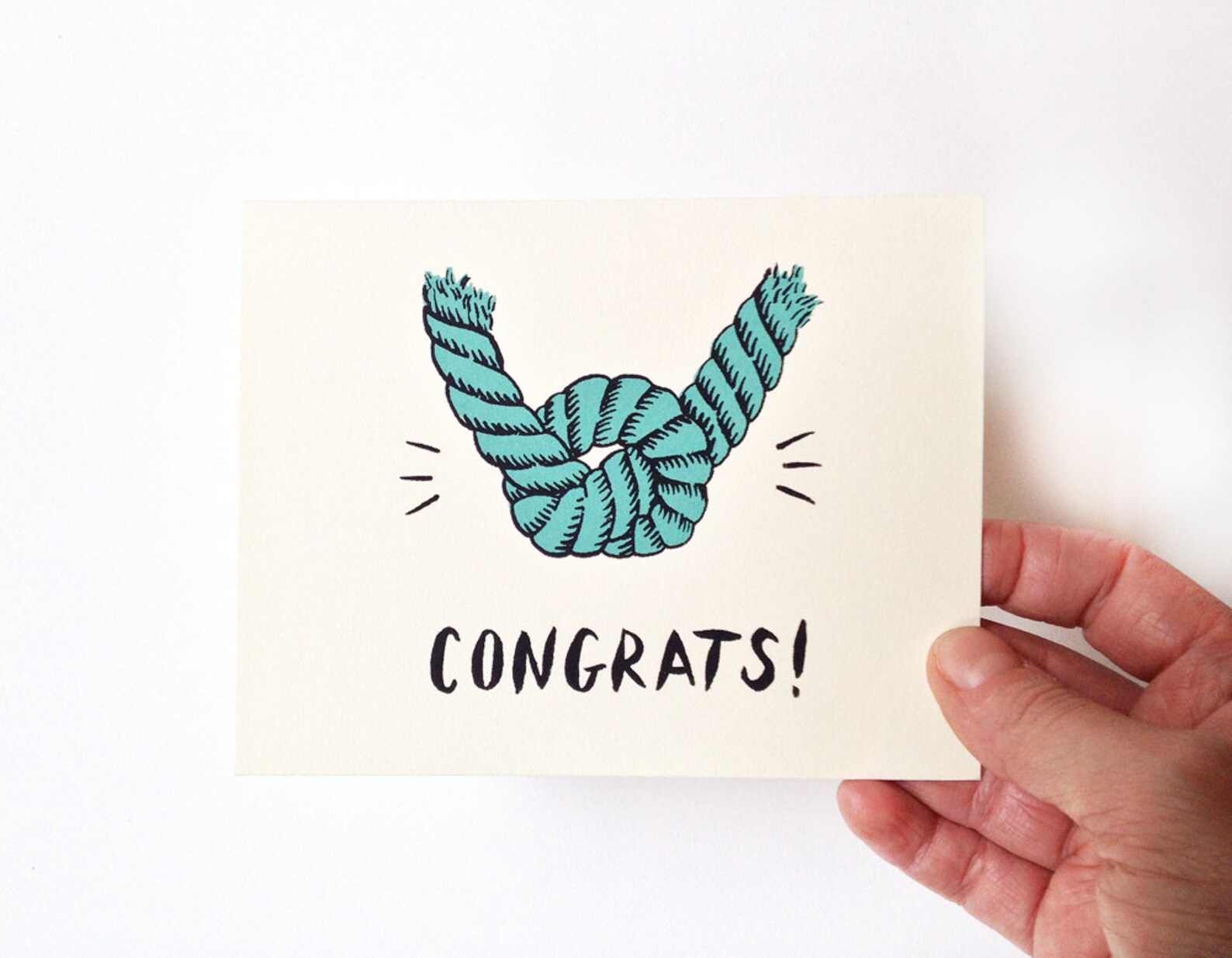 CONGRATS Screen Printed Greeting Card - Etsy