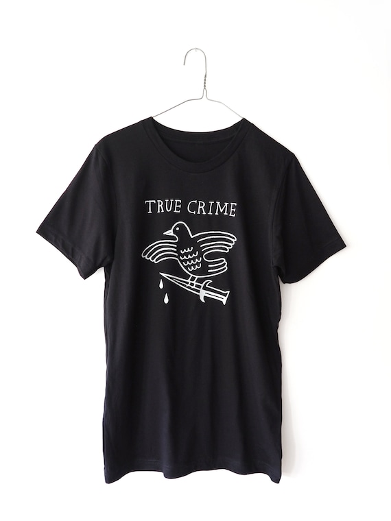 TRUE CRIME black Screen Printed T-shirt - Etsy