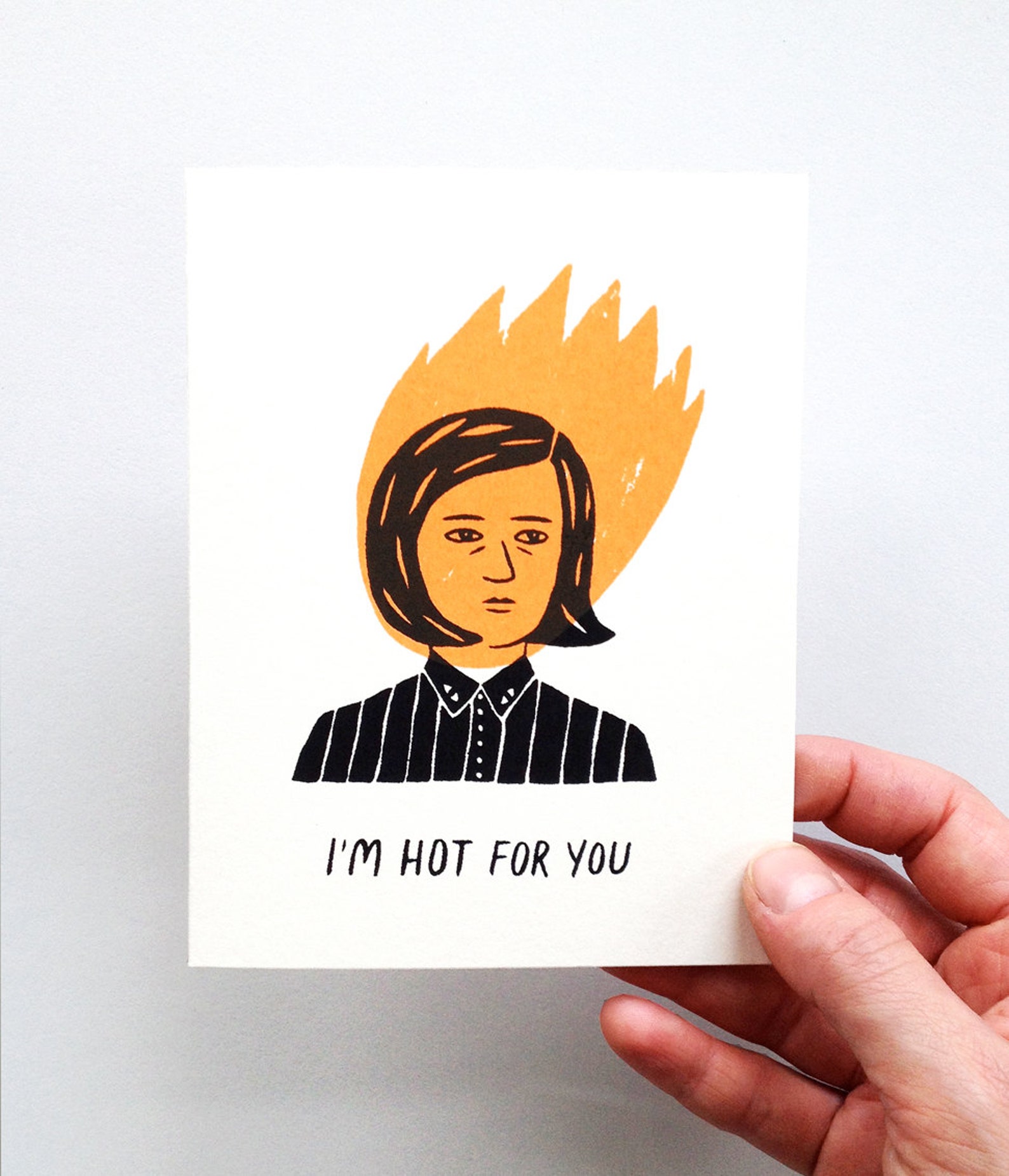 I'm Hot for You - Screen Printed Romance Card - Etsy
