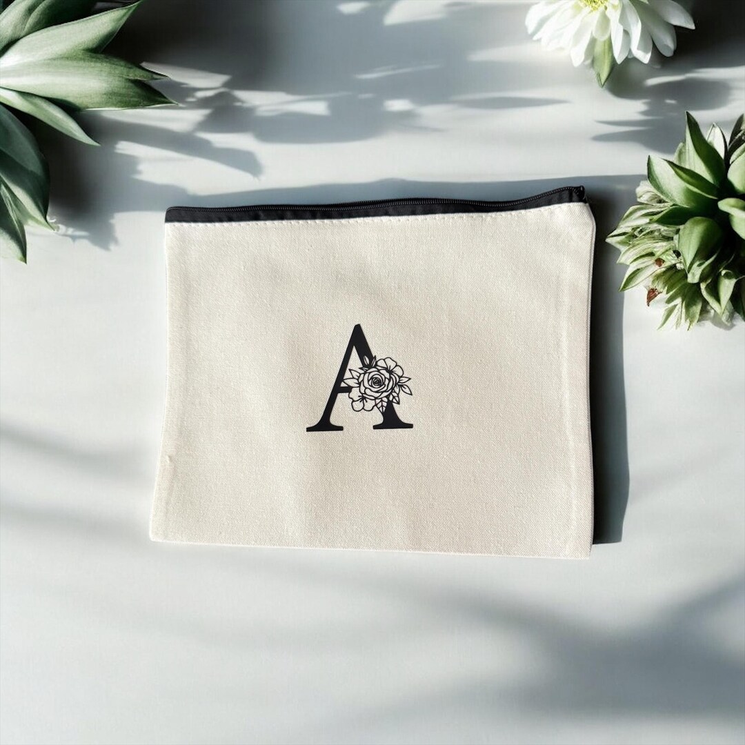 Monogram Letter Pouch - Etsy