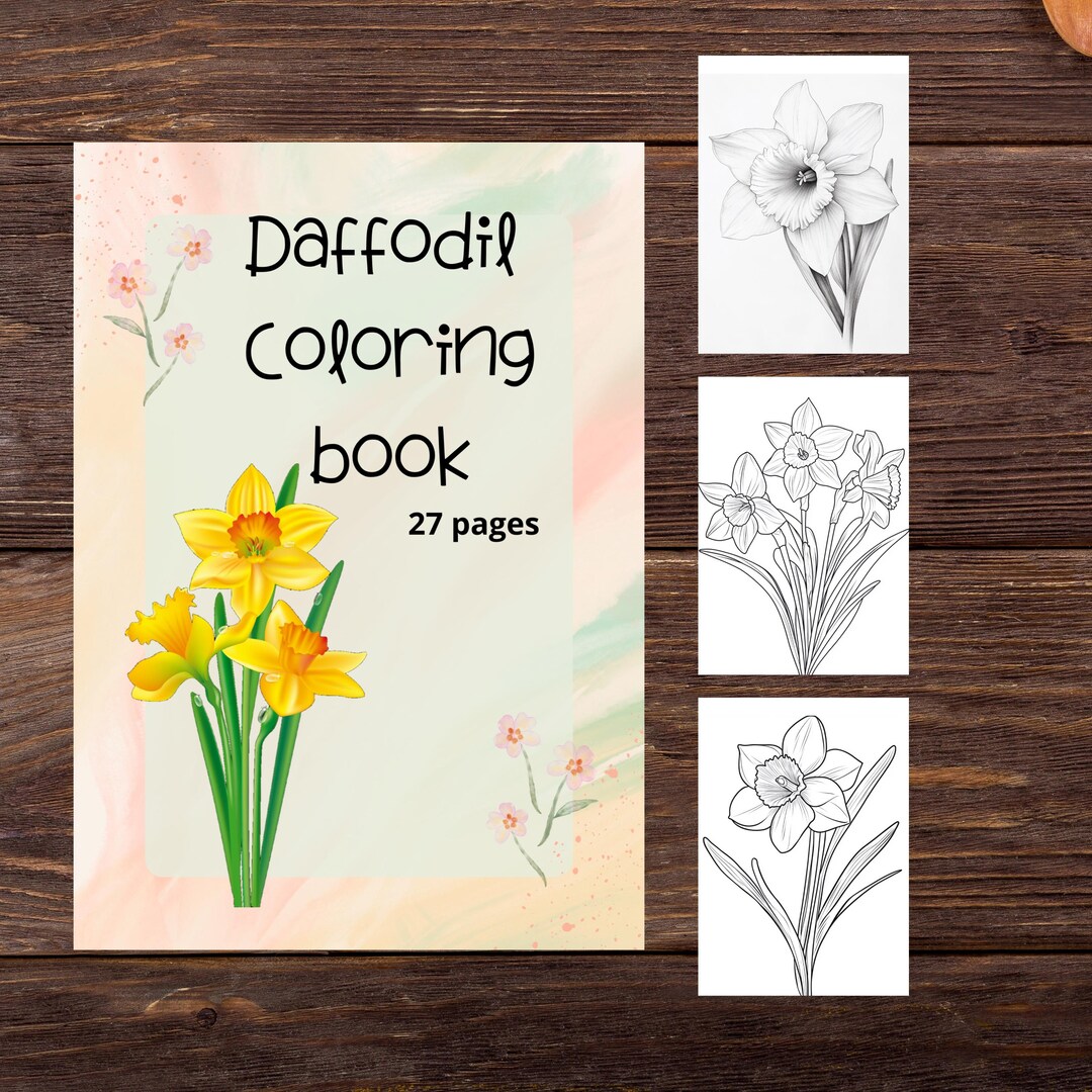 Daffodil, Flower, Coloring Page, Flower Portrait, Printable Coloring ...