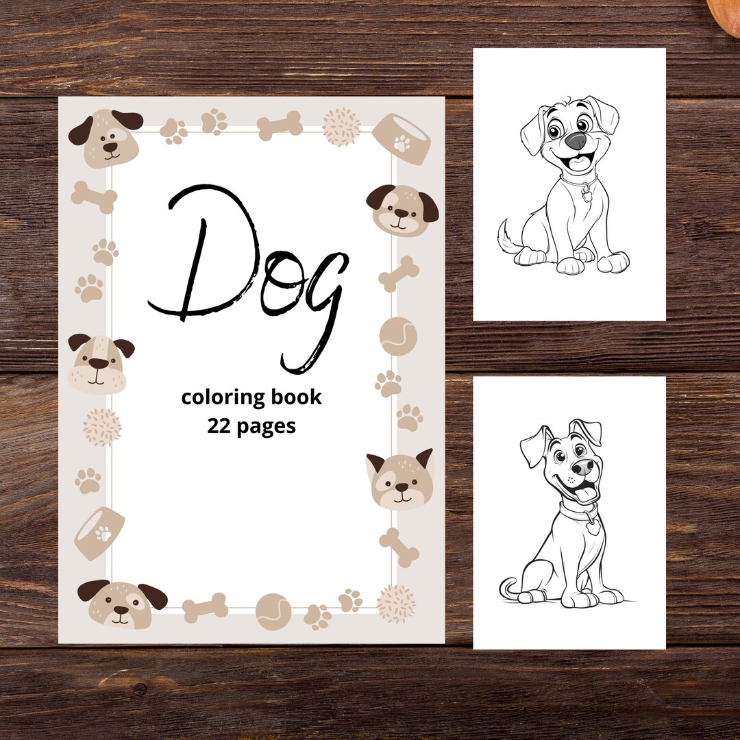 Easy Dog Coloring Pages for Kids Toddlers Preschoolers Toddlers ...