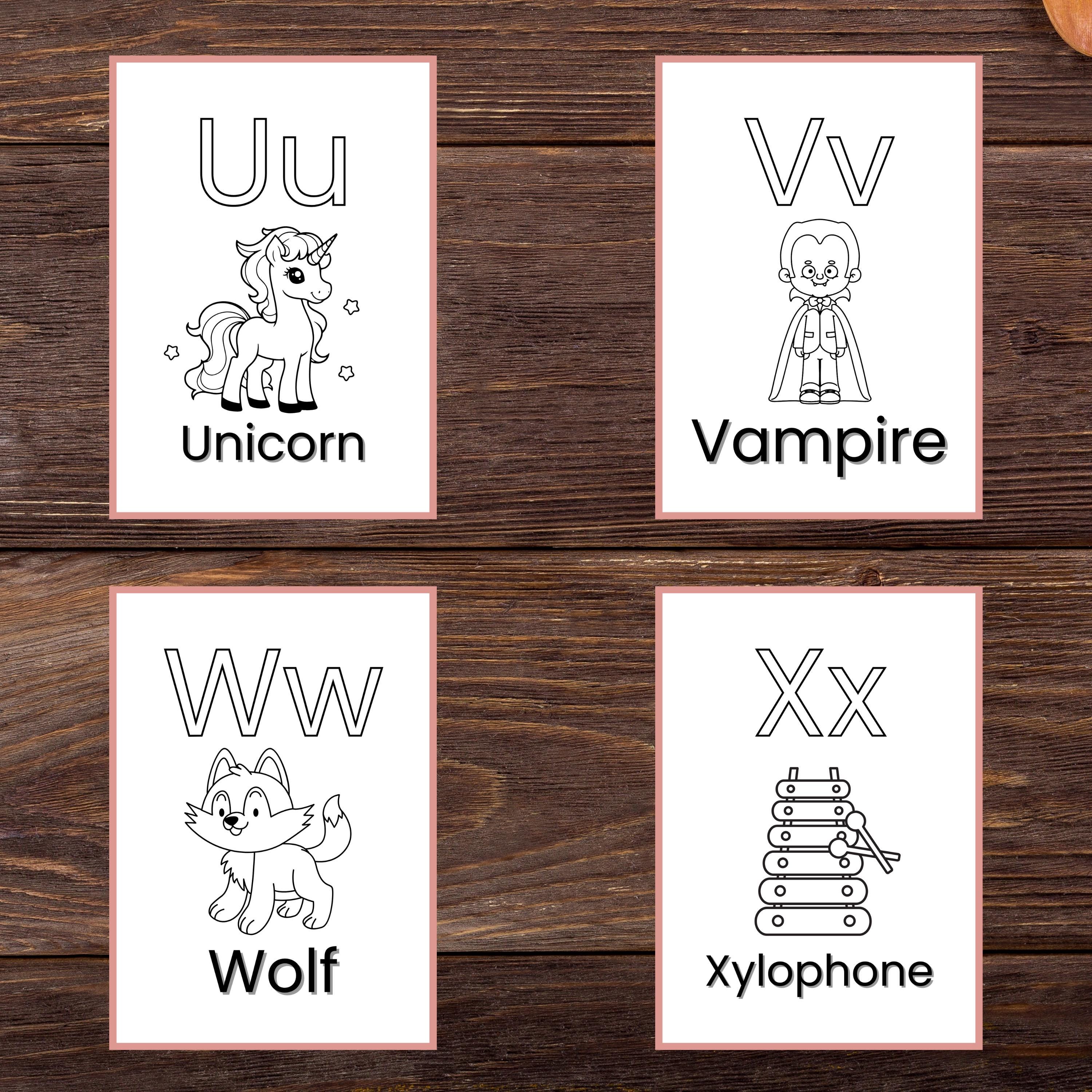 26 Alphabet Coloring Pages, Preschool Coloring Page, Preschool ...