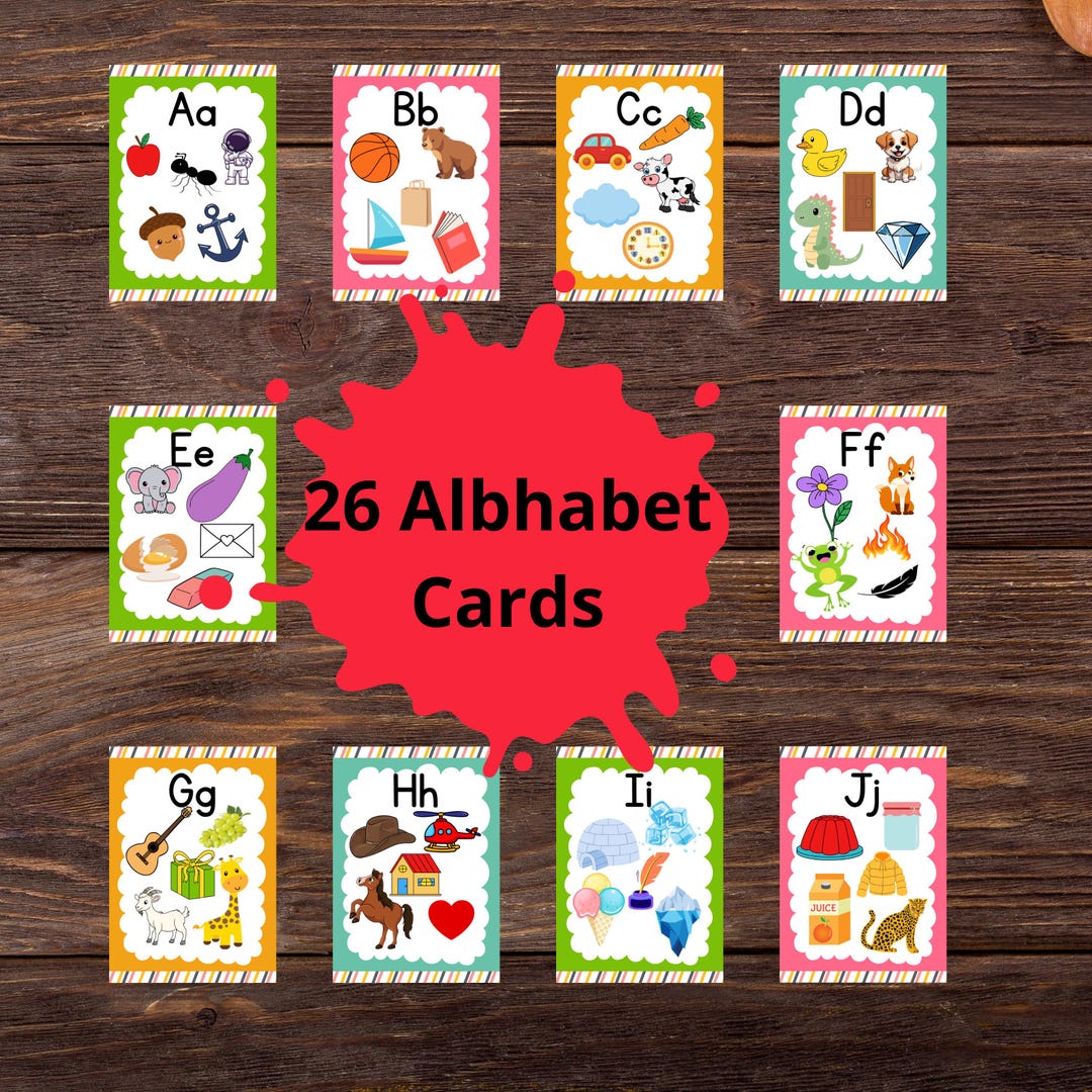 Alphabet Flash Cards,learning Letters ABC Flashcards, Montessori and ...
