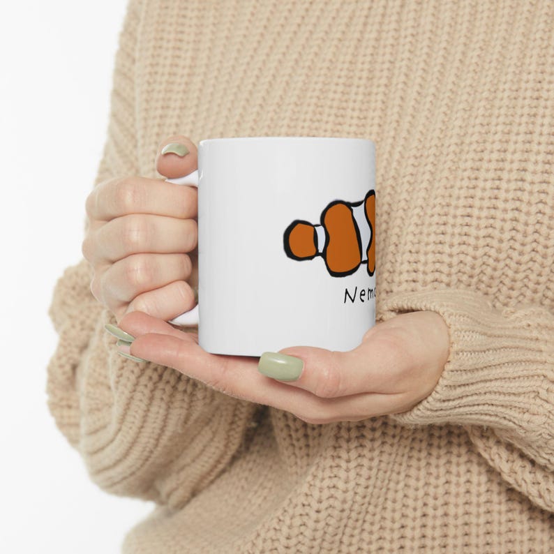 Nemo Ceramic Mug | Cute Clownfish Coffee Cup | Fun Gift for Kids ...